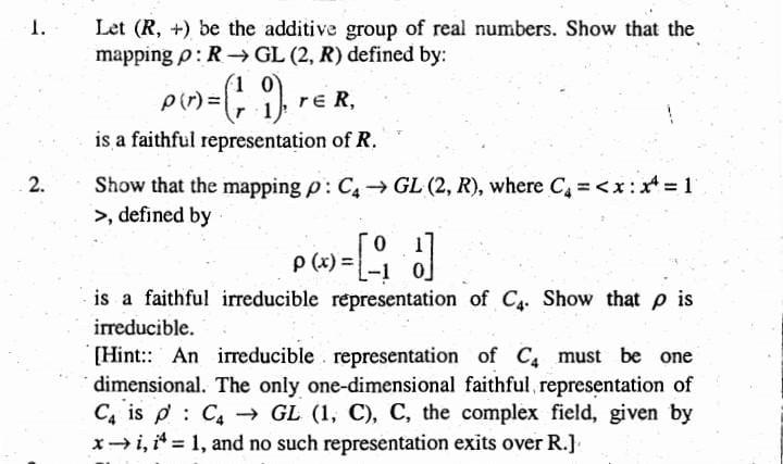 Solved 1. Let (R, +) be the additive group of real numbers. | Chegg.com
