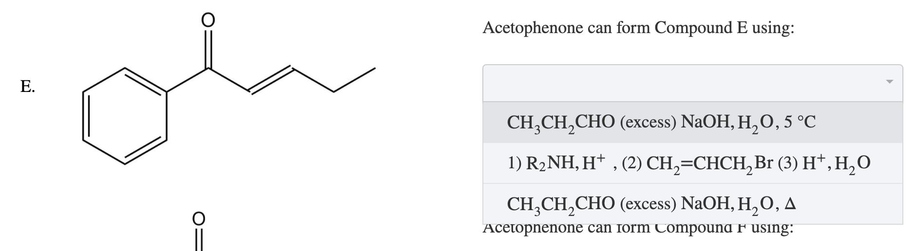 Solved Identify the reagent that can convert acetophenone | Chegg.com