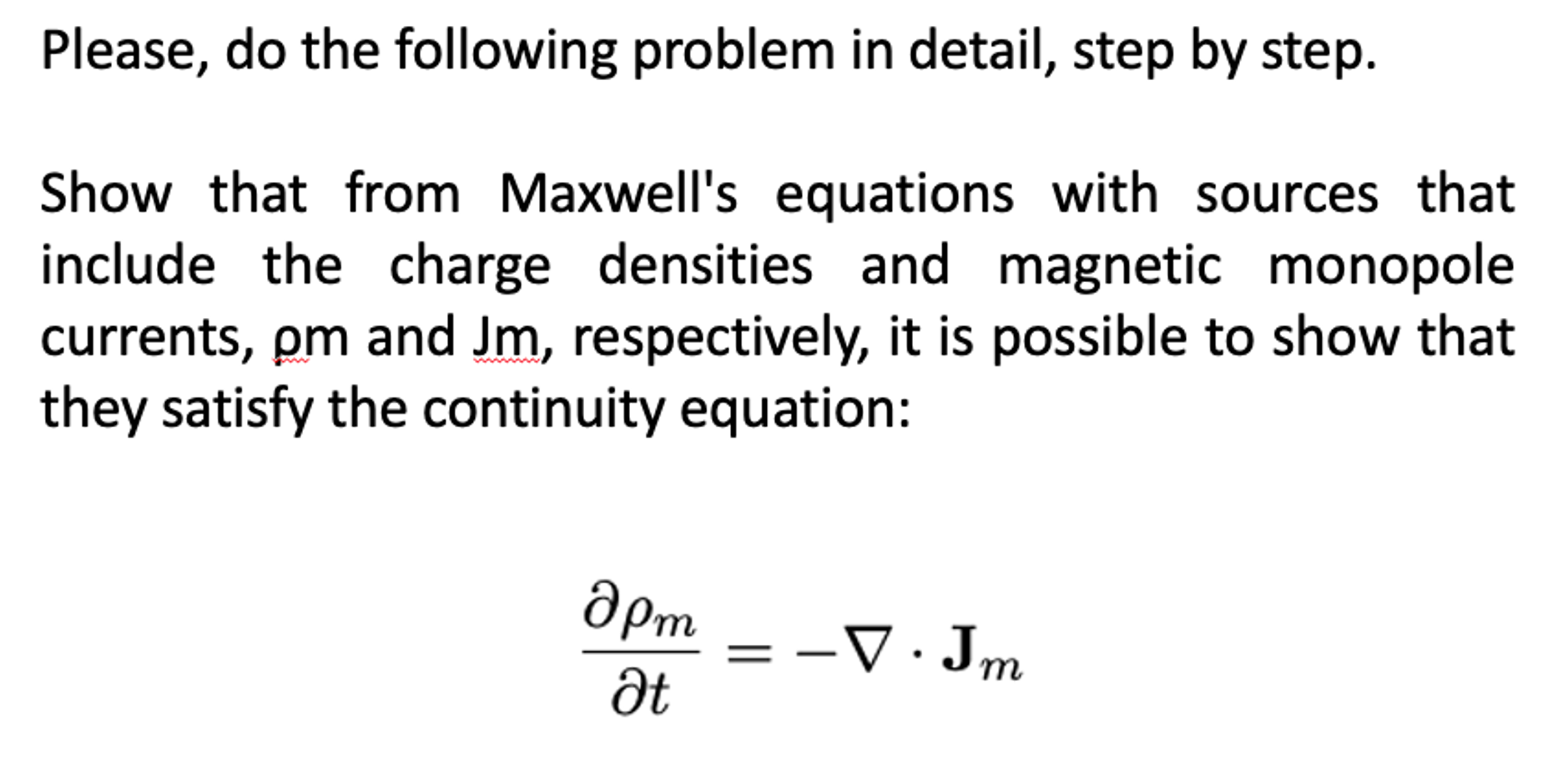 Solved Please, do the following problem in detail, step by | Chegg.com