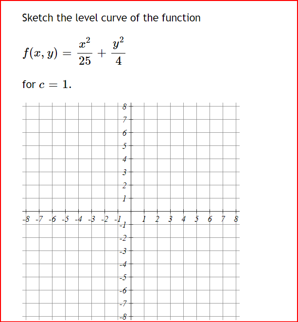 Solved Sketch the level curve of the function | Chegg.com