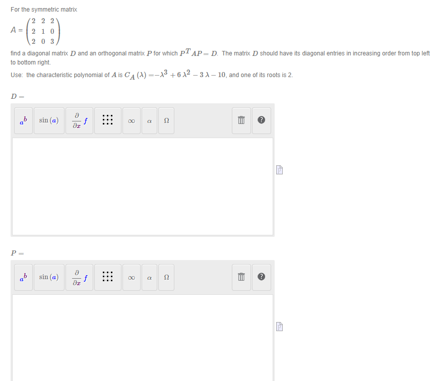 Solved For the symmetric | Chegg.com
