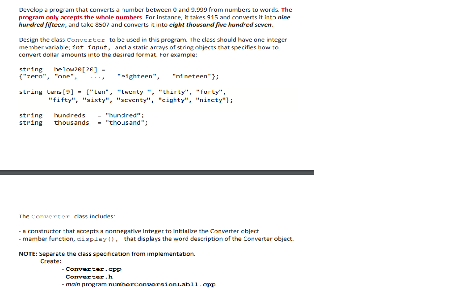 Solved Develop a program that converts a number between 0 | Chegg.com