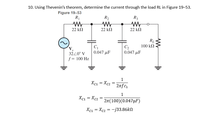 Solved 10. Using Thevenin's theorem, determine the current | Chegg.com