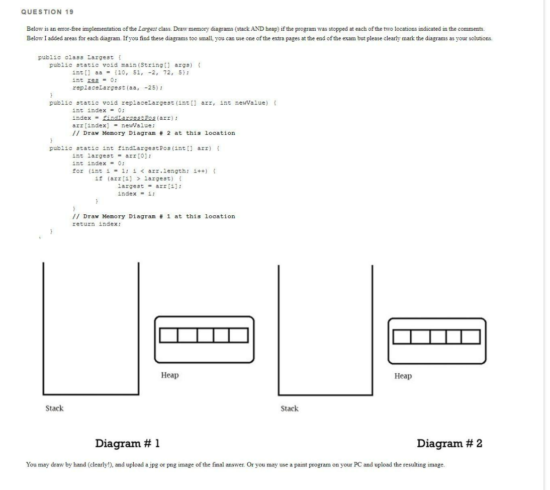 Solved Below is an error-free implementation of the Largest | Chegg.com