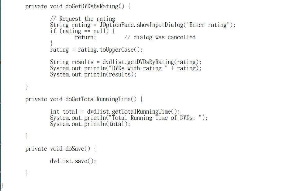 Solved The DVD Manager Application Java Files DVD.java - A | Chegg.com