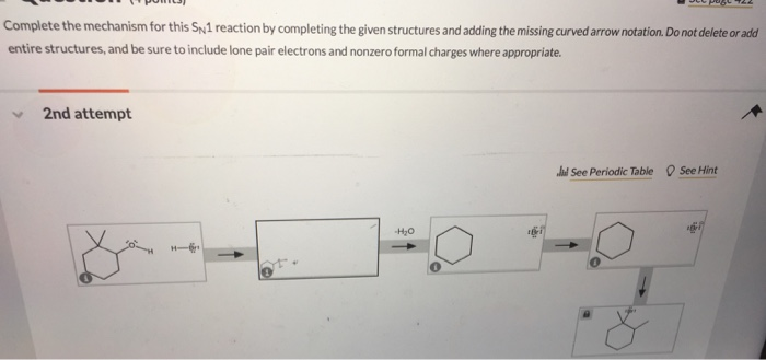 Solved Complete the mechanism for this Sy 1 reaction by | Chegg.com
