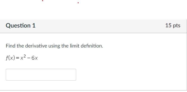 Solved Find the derivative using the limit definition. | Chegg.com