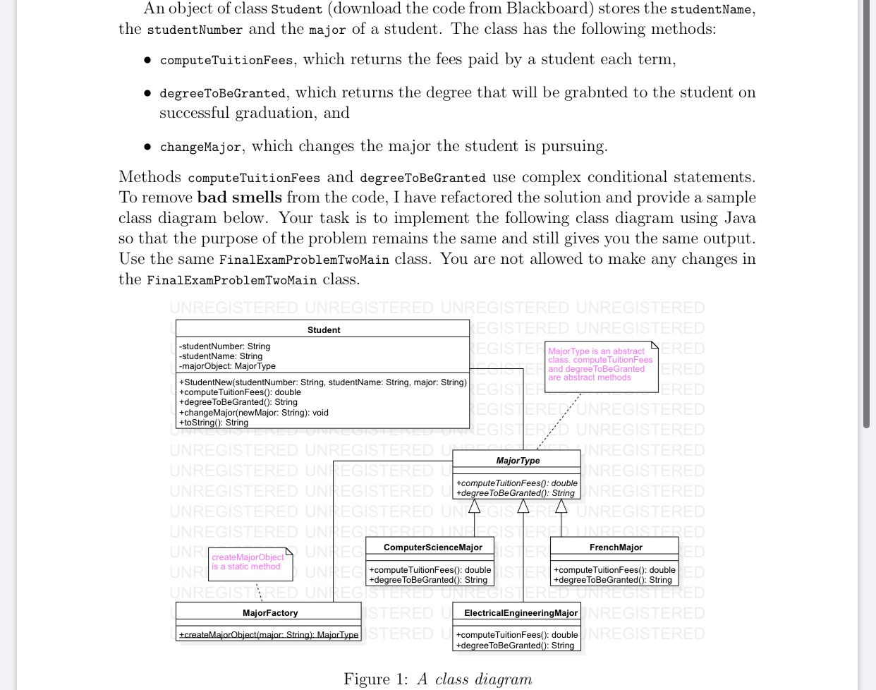 Solved student.java package badsmell; public class Student | Chegg.com