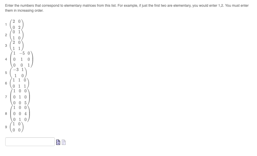 Solved Enter the numbers that correspond to elementary | Chegg.com