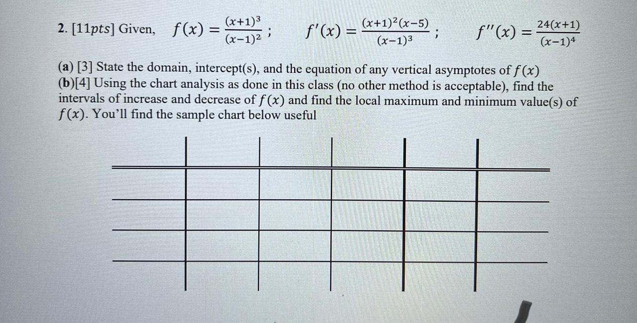 Solved 2. [11pts] Given, | Chegg.com