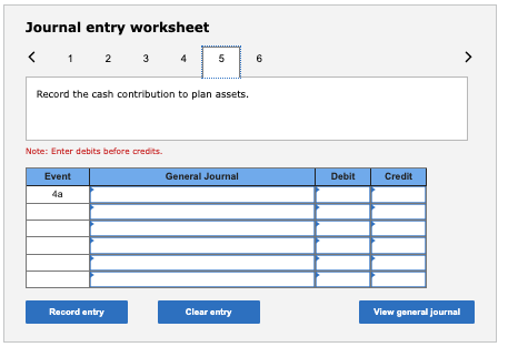 Solved Journal entry worksheet 1 Record new prior service | Chegg.com