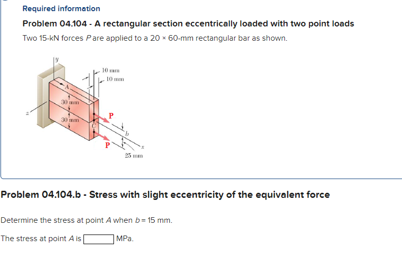 Solved Required information Problem 04.104 - A rectangular | Chegg.com