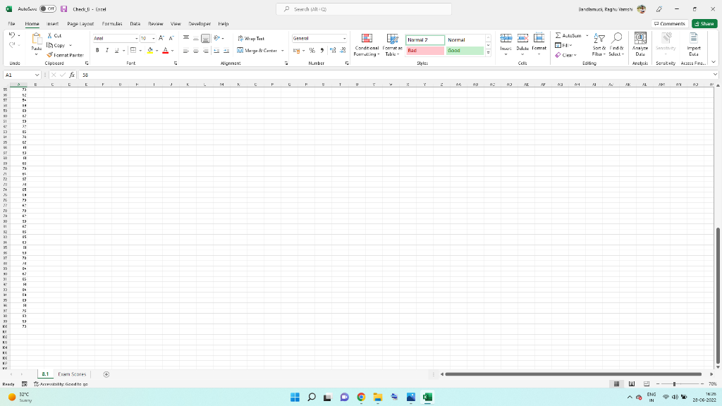 Solved Open Check_8.xlsx and open Sheet 8.1 Working with | Chegg.com