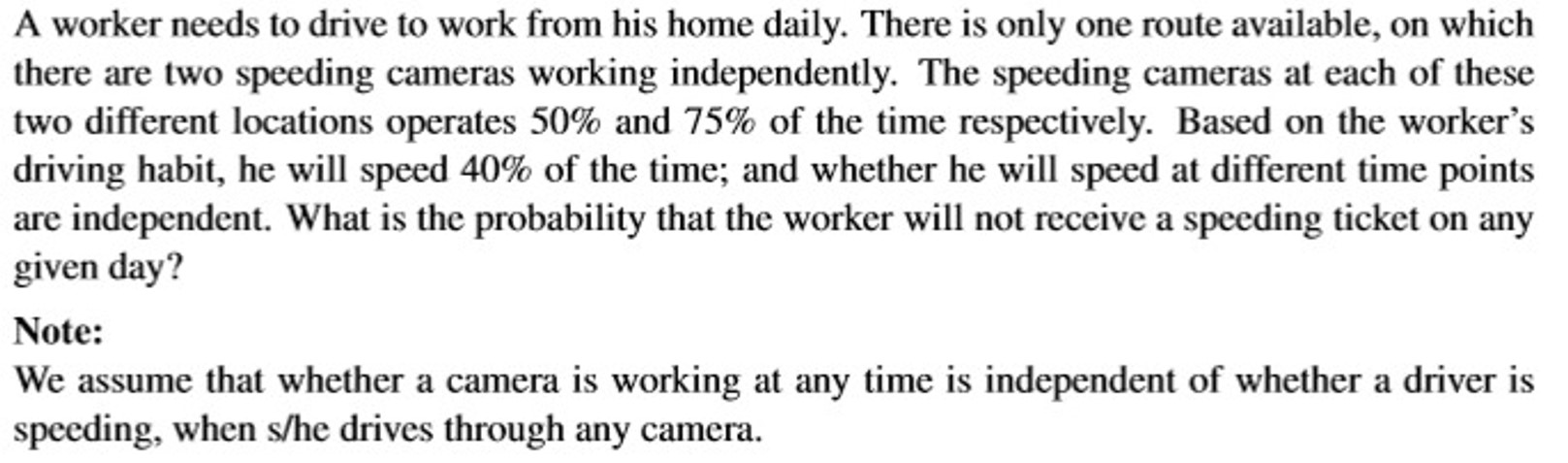 A worker needs to drive to work from his home daily. | Chegg.com