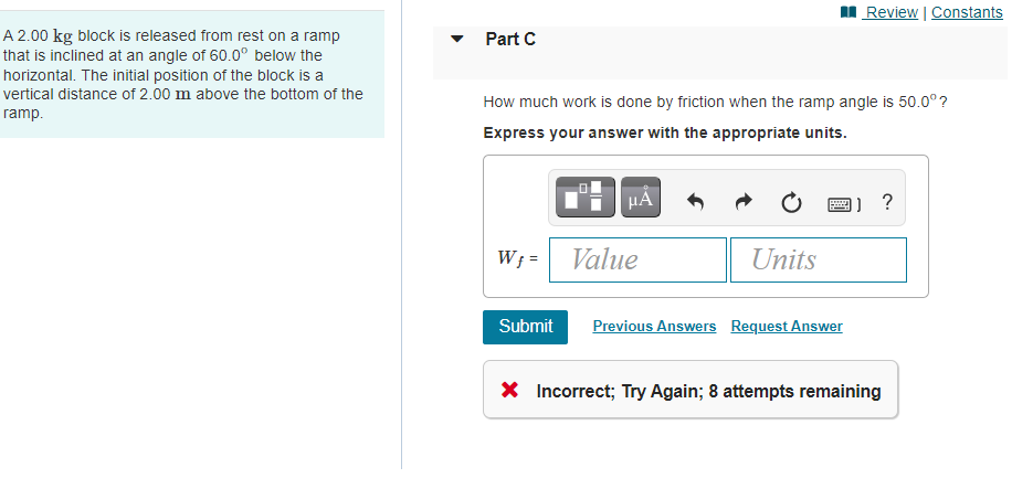 Solved II Review Constants Part A A 2.00 kg block is | Chegg.com