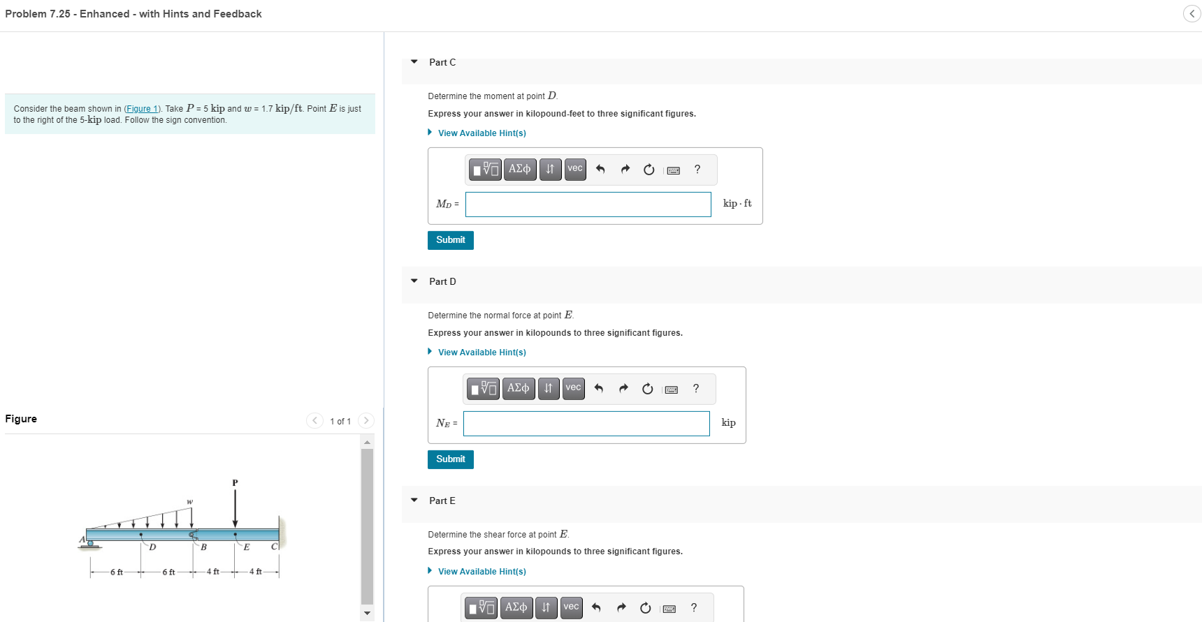 Problem 7.25 - Enhanced - with Hints and Feedback | Chegg.com