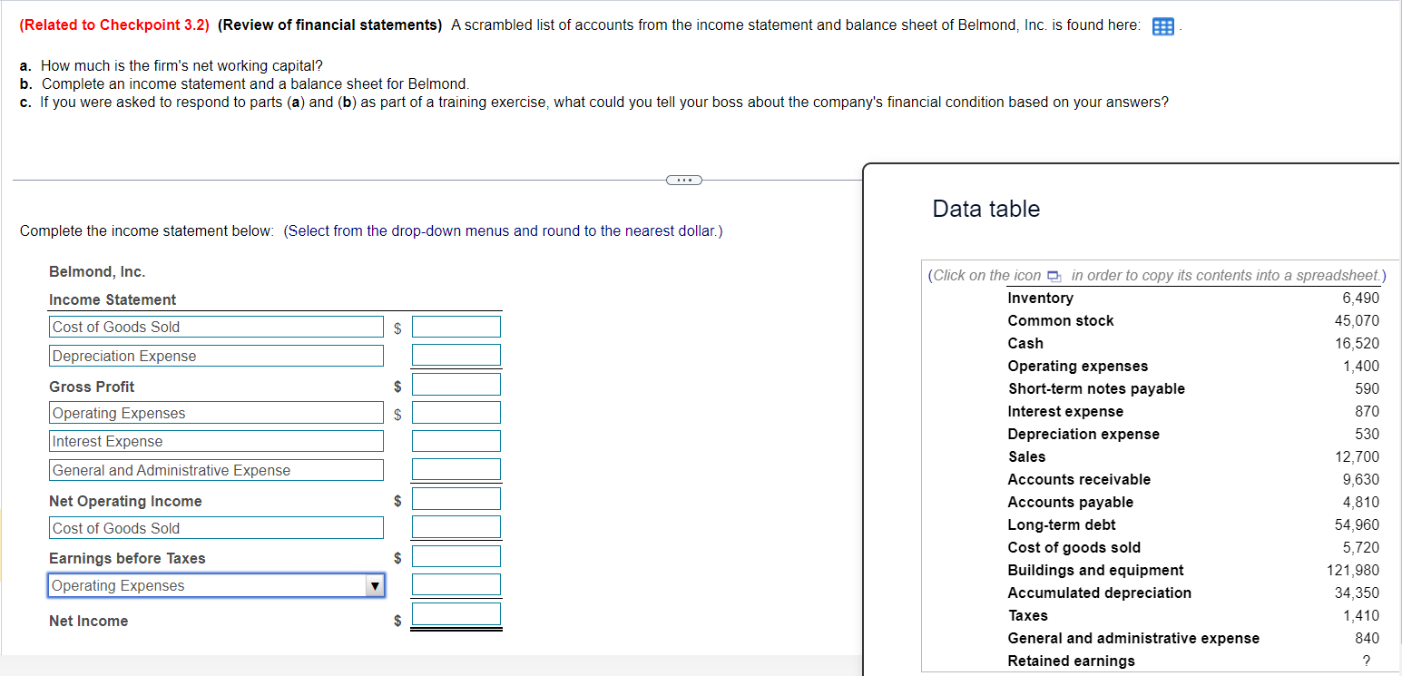Solved (Related to Checkpoint 3.2) (Review of financial | Chegg.com