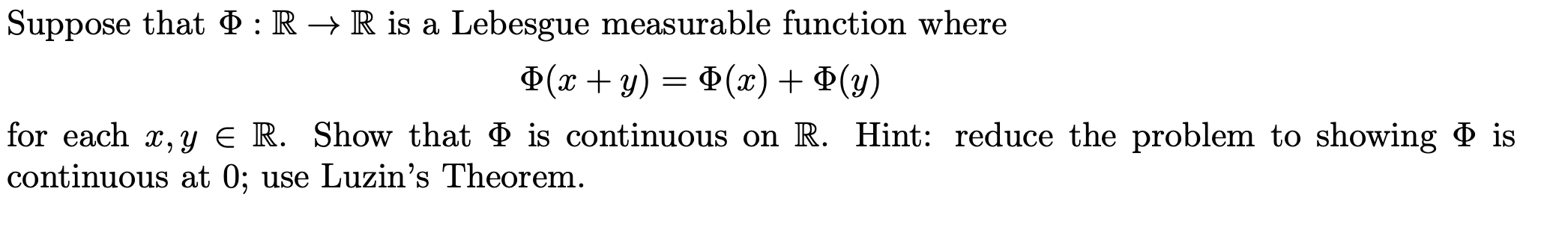 Solved Suppose that 0 : R + R is a Lebesgue measurable | Chegg.com