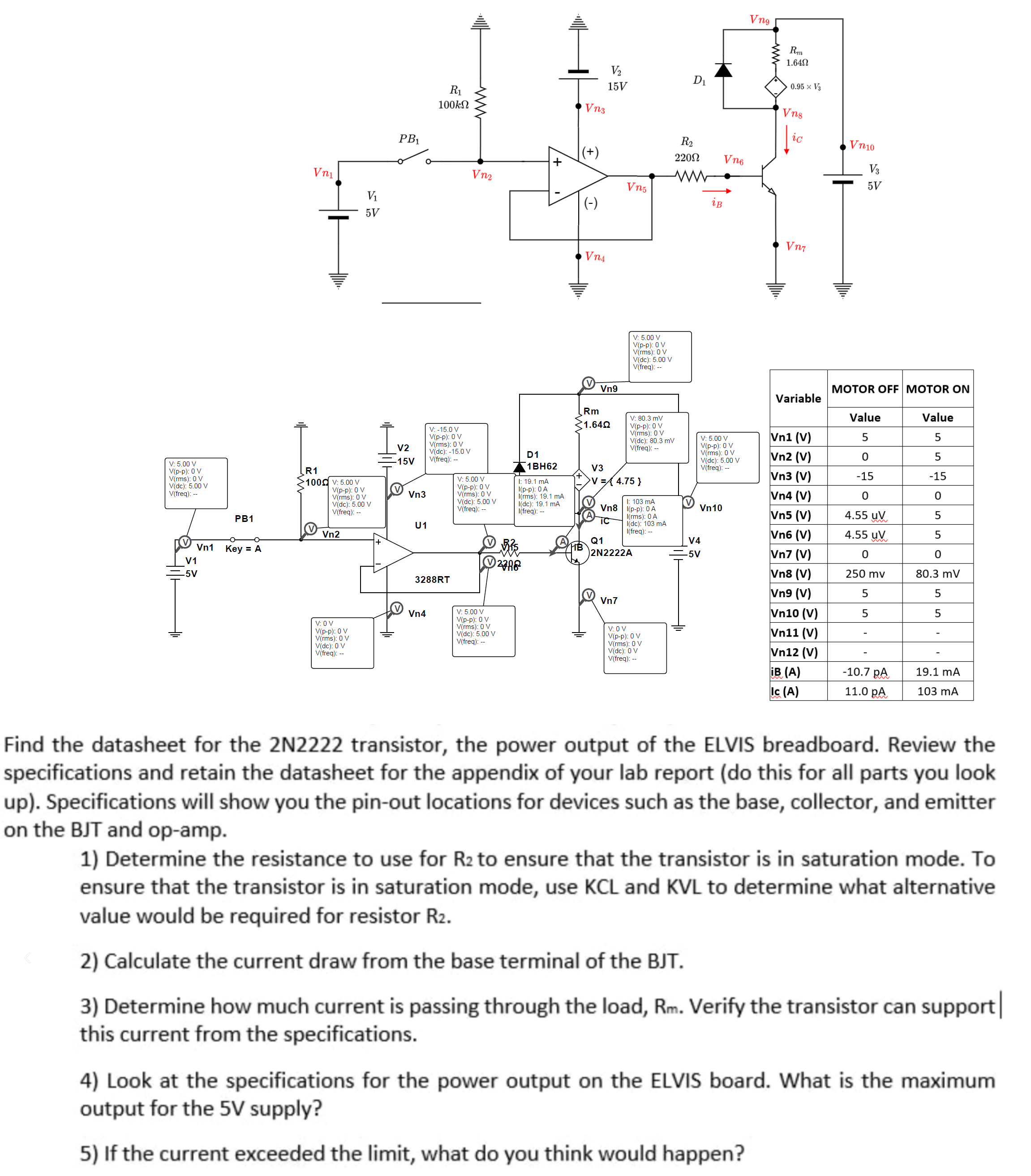 Solved nd the datasheet for the 2 N2222 transistor, the | Chegg.com
