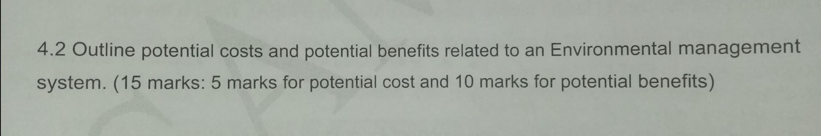 Solved 4.2 ﻿Outline potential costs and potential benefits | Chegg.com