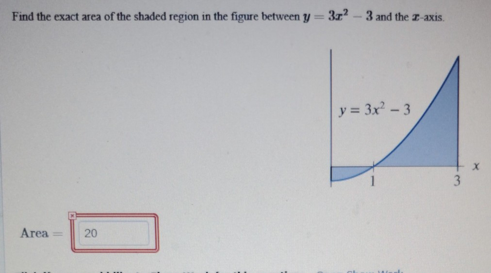 Solved Find the exact area of the shaded region in the | Chegg.com