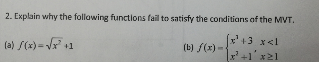 Solved Exercises 1. Use the MVT to show that a car that | Chegg.com
