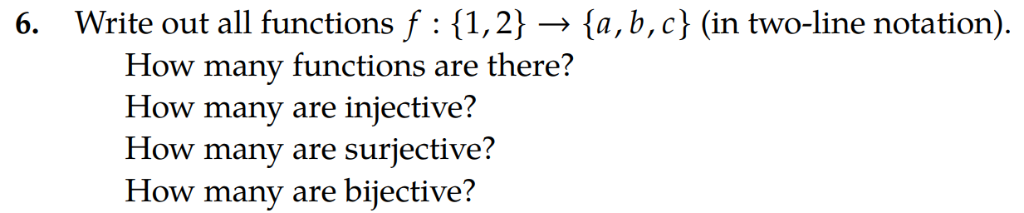 Solved {a, b, c} (in two-line notation) Write out all | Chegg.com