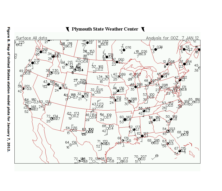 Solved 43. Using the station plots in Figure 8 as a guide, | Chegg.com