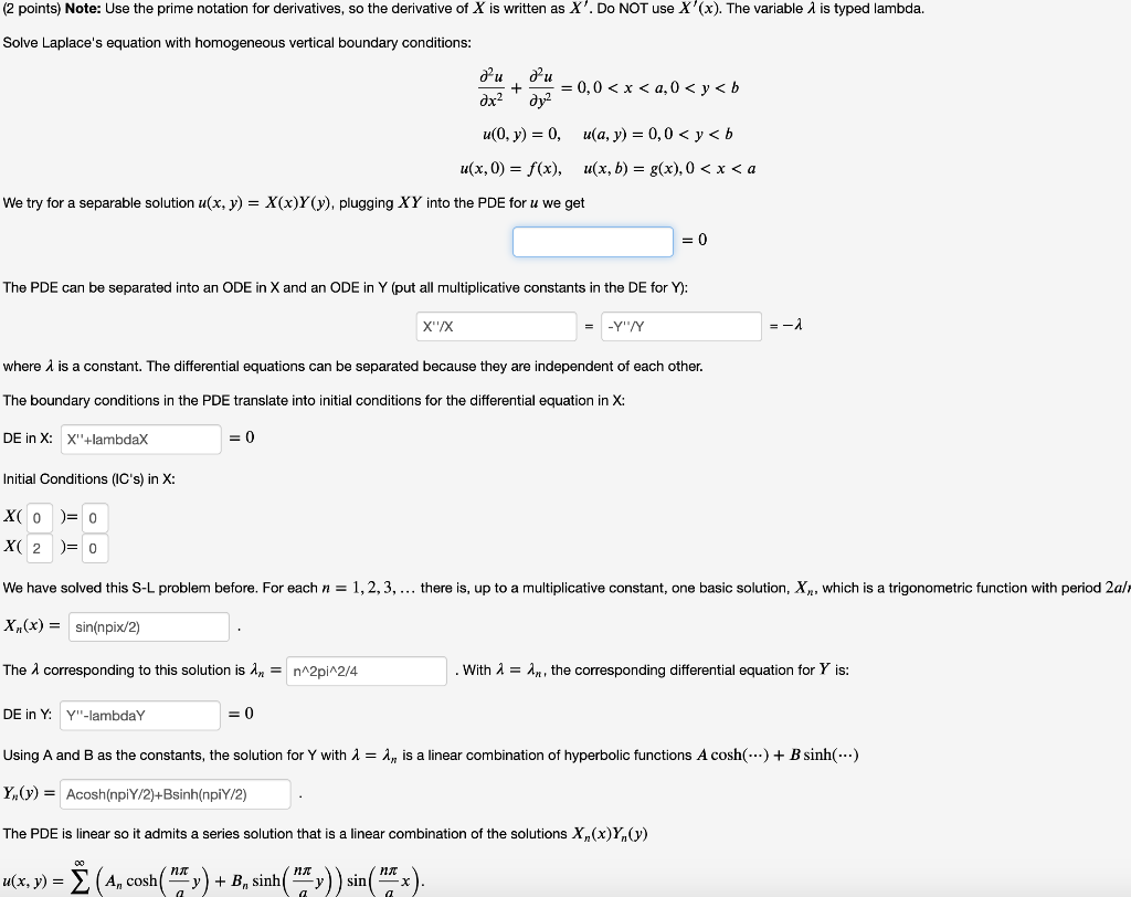 Solved (2 points) Note: Use the prime notation for | Chegg.com
