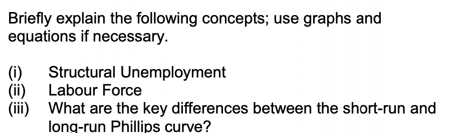 Solved Briefly explain the following concepts; use graphs | Chegg.com