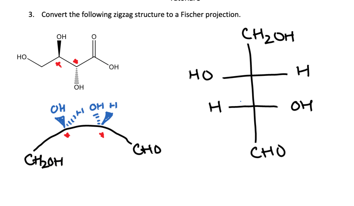 Solved 3. Convert the following zigzag structure to a | Chegg.com