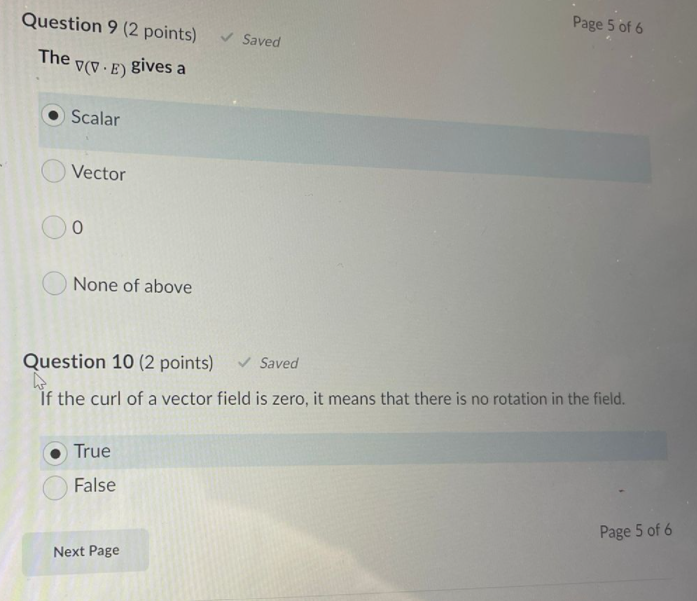 Solved Question 9 (2 points) Page 5 of 6 Saved The v(· E) | Chegg.com