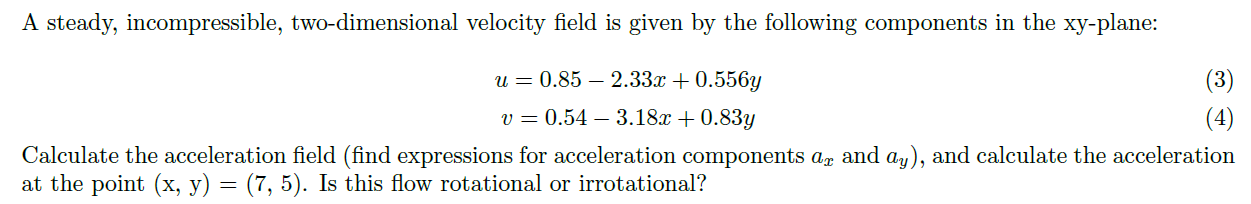 Solved u=0.85−2.33x+0.556yv=0.54−3.18x+0.83y Calculate the | Chegg.com