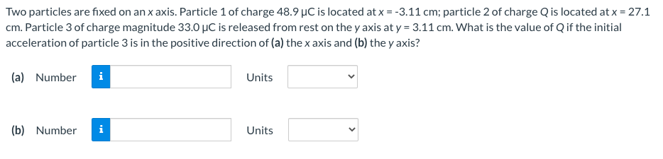 Solved Two particles are fixed on an x axis. Particle 1 of | Chegg.com