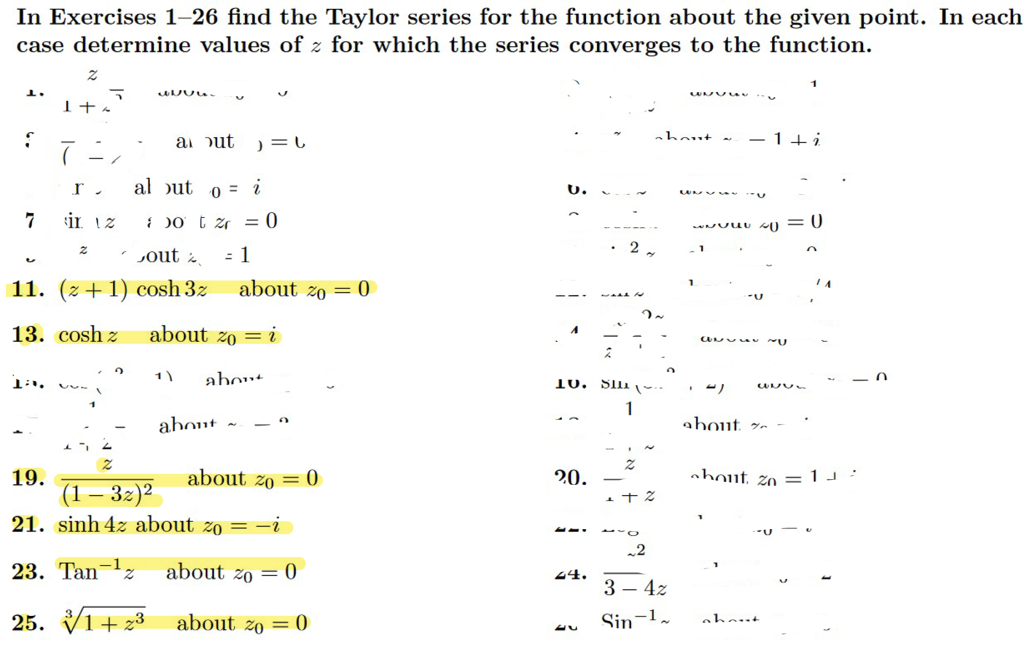 Solved In Exercises 1-26 find the Taylor series for the | Chegg.com