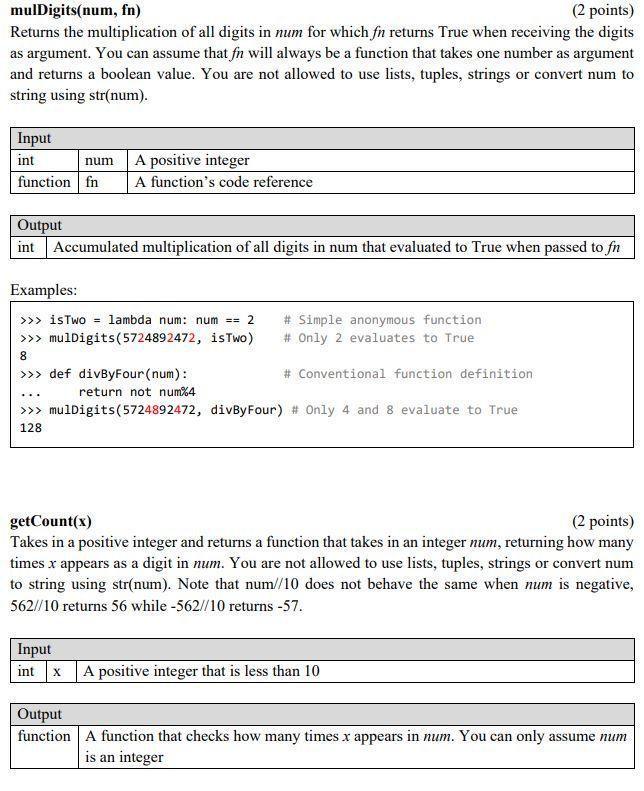 Solved matrixCalculator(matrixl, matrix2, operation) (2 | Chegg.com