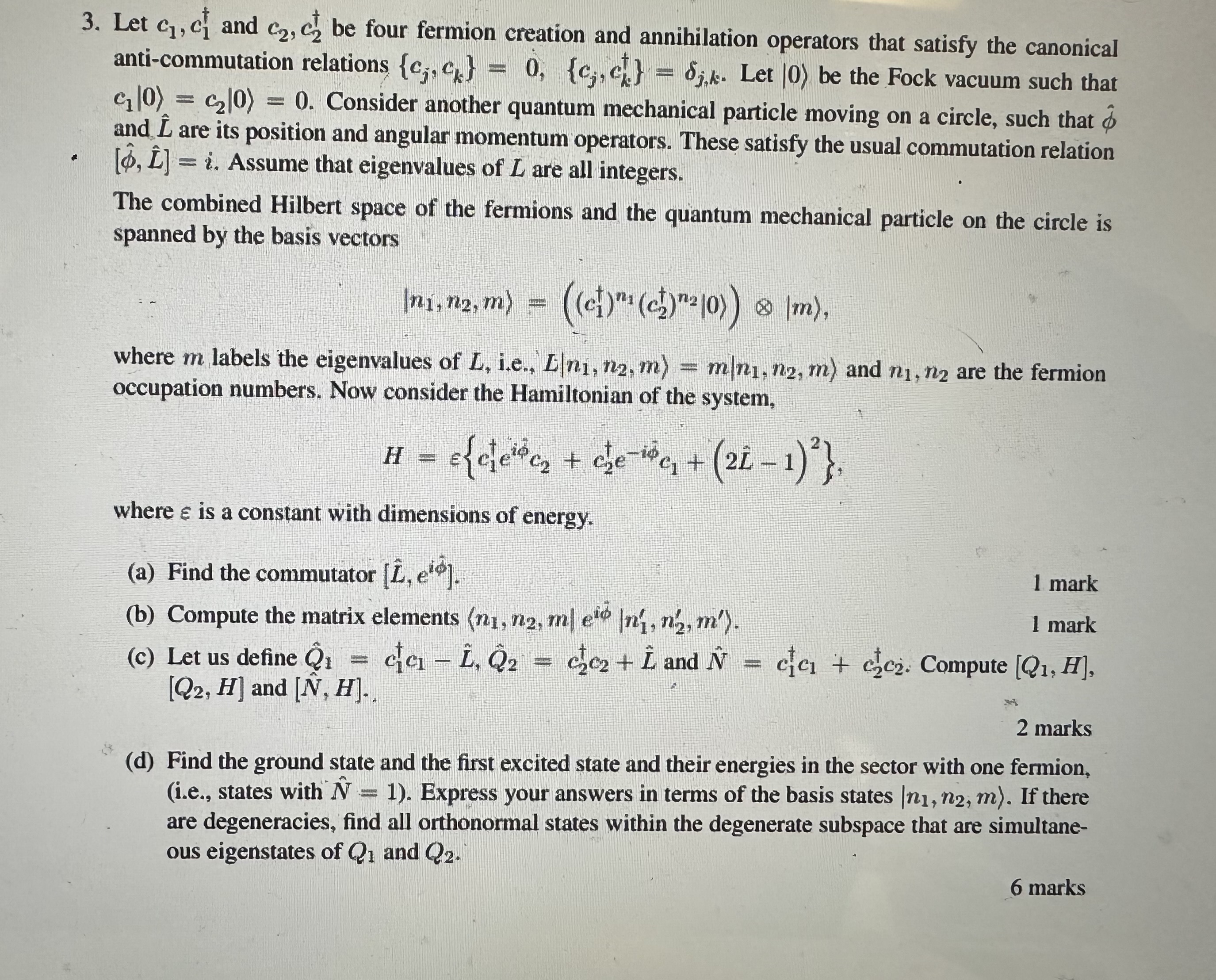 Solved Let c_(1),c_(1)^(†) and c_(2),c_(2)^(†) be four | Chegg.com