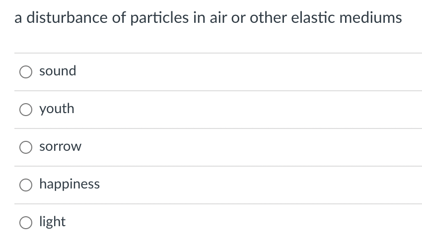 Solved a disturbance of particles in air or other elastic | Chegg.com