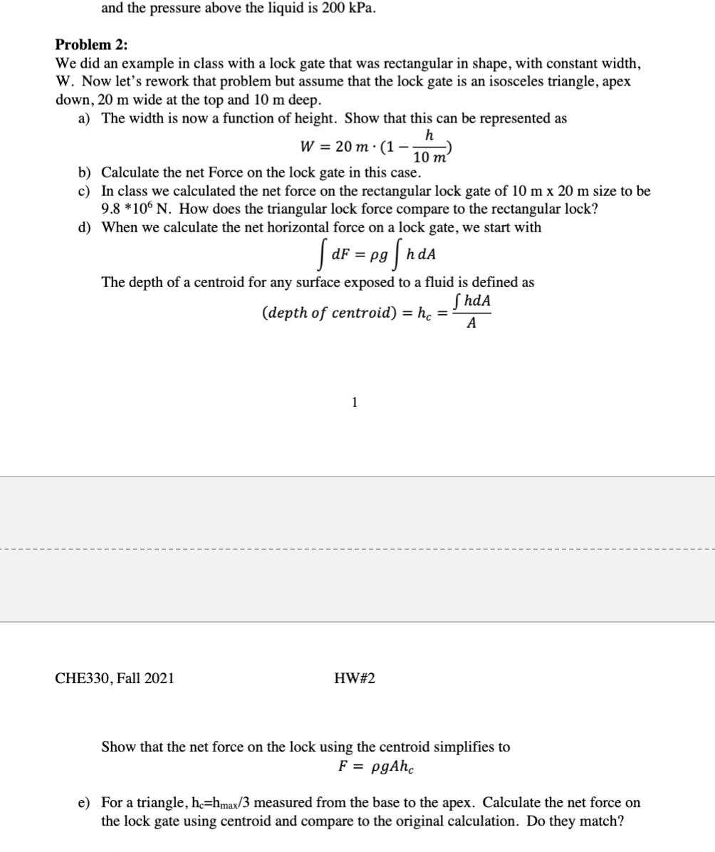 and the pressure above the liquid is 200 kPa. Problem | Chegg.com