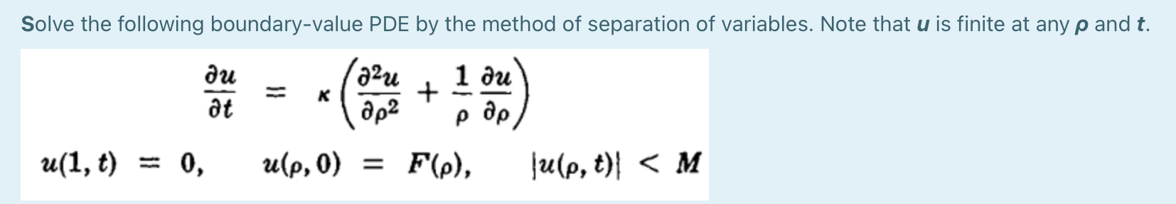 Solved Solve the following boundary-value PDE by the method | Chegg.com
