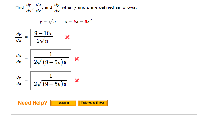 Solved dy du Find du' dx dy and when y and u are defined as | Chegg.com