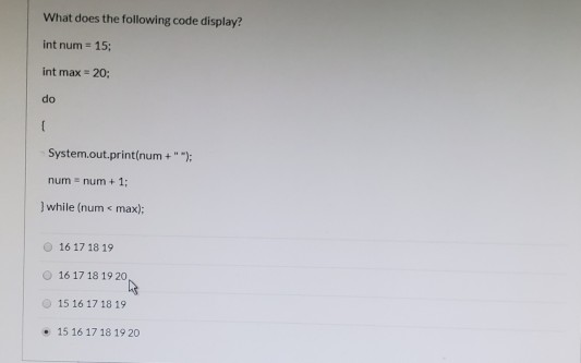 Solved Which of the following short code fragments will | Chegg.com