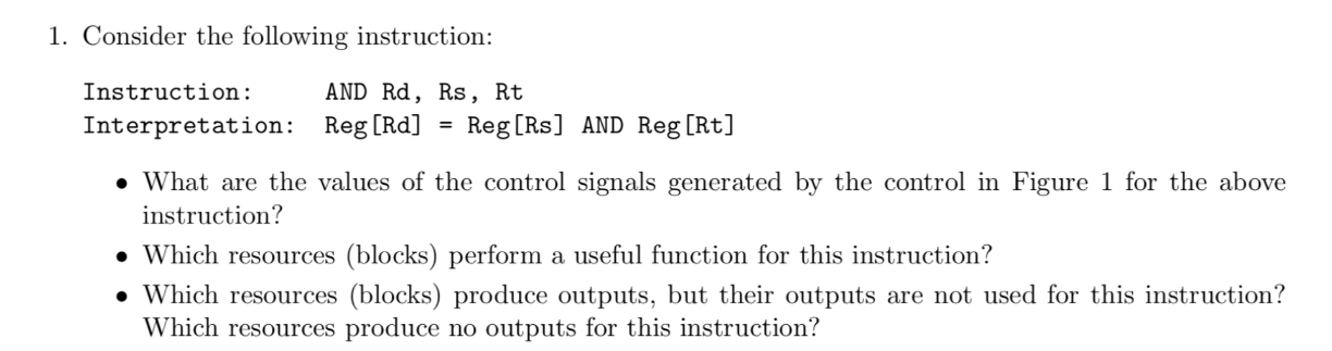 Solved Figure 1: Simplified Single Cycle Data PathConsider | Chegg.com