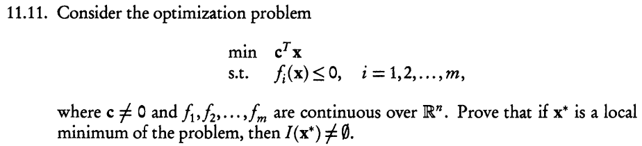 Solved 11.11. Consider the optimization problem min s.t. | Chegg.com