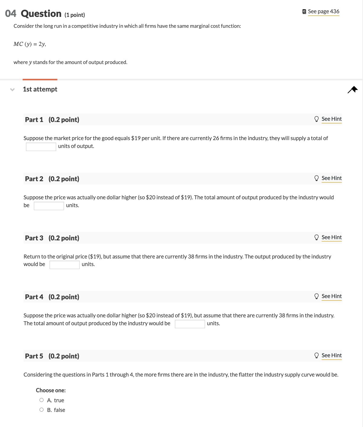 Solved 04 Question (1 point) 르 See page 436 Consider the | Chegg.com