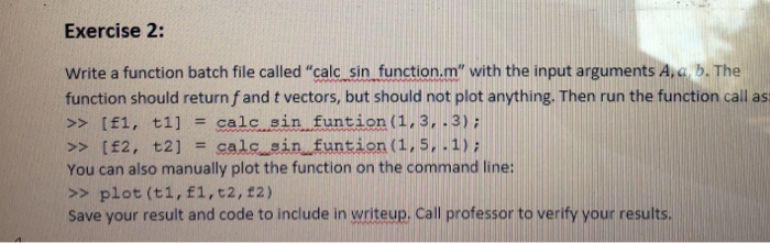 Solved Exercise 2 Write A Function Batch File Called Calc