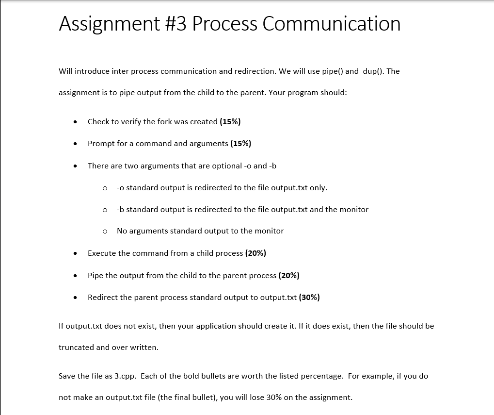 Solved Assignment \#3 Process Communication Will introduce | Chegg.com