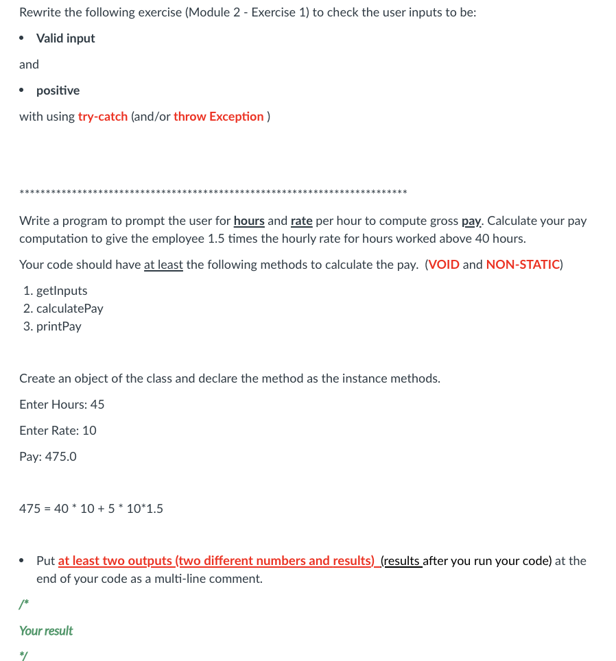 Solved Rewrite the following exercise (Module 2 - Exercise | Chegg.com