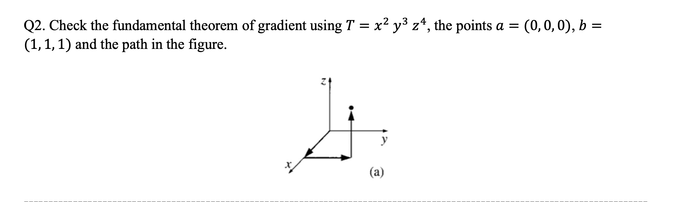 Solved Q2. Check the fundamental theorem of gradient using T | Chegg.com