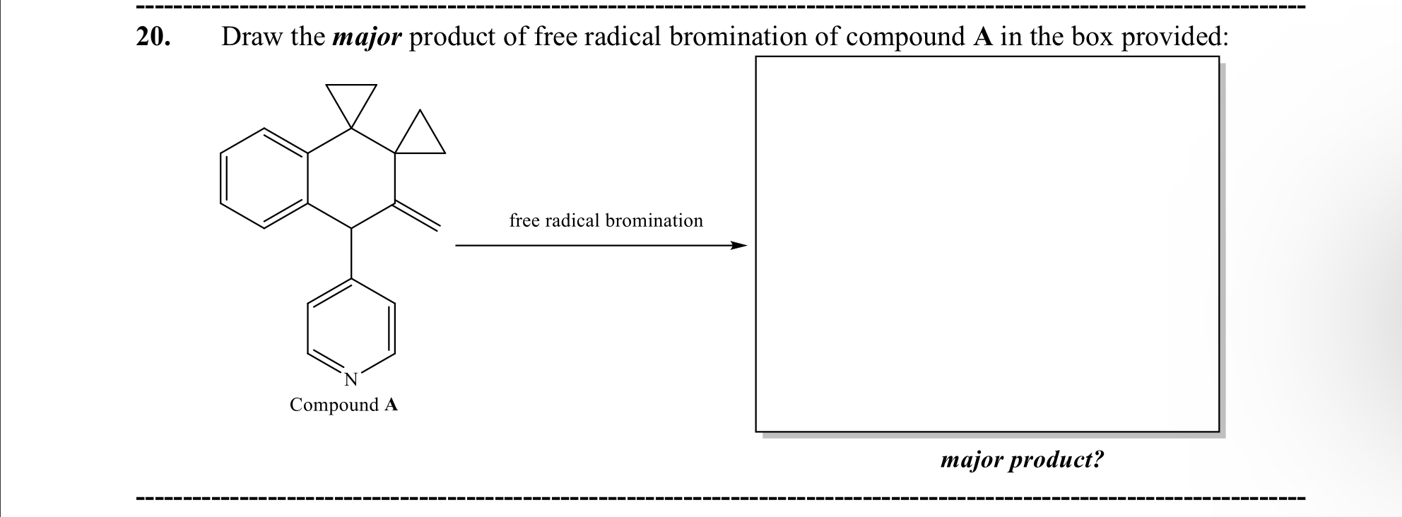 Solved 0. Draw the major product of free radical bromination | Chegg.com